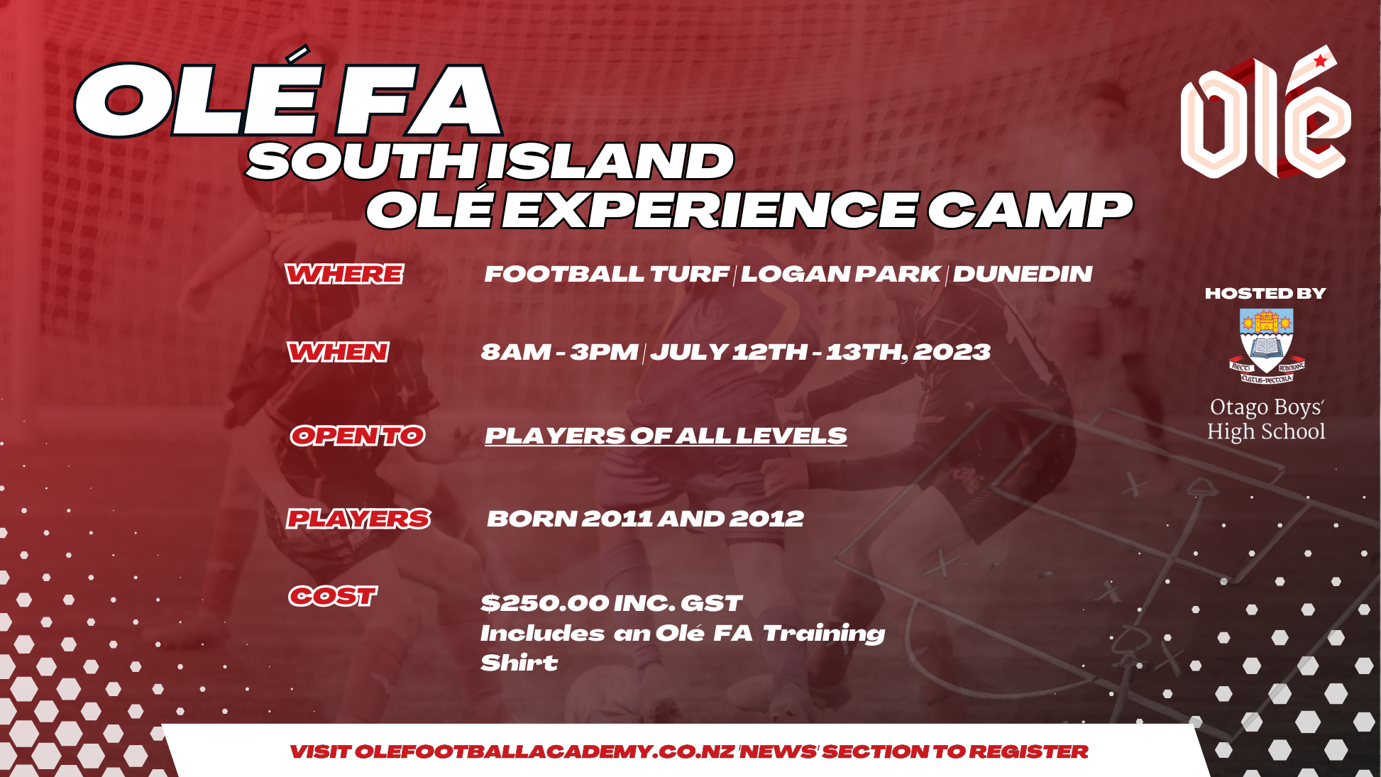 SOUTH ISLAND OLÉ EXPERIENCE CAMP | Olé Football Academy